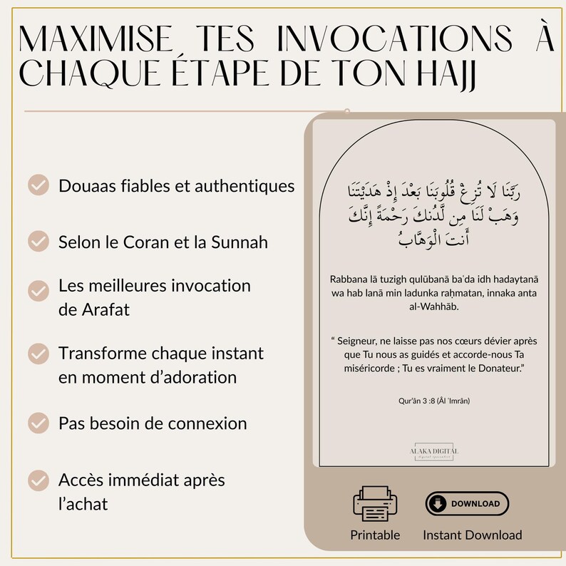 Hajj & Omra Dua Cards: Arabic, Phonetic, French (digital Download) - Etsy