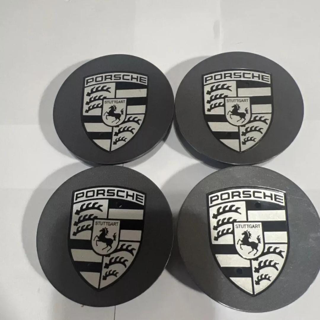 Porsche Wheel Center Caps Oem Gloss Gray / Silver Crest Set/4 76mm - Etsy