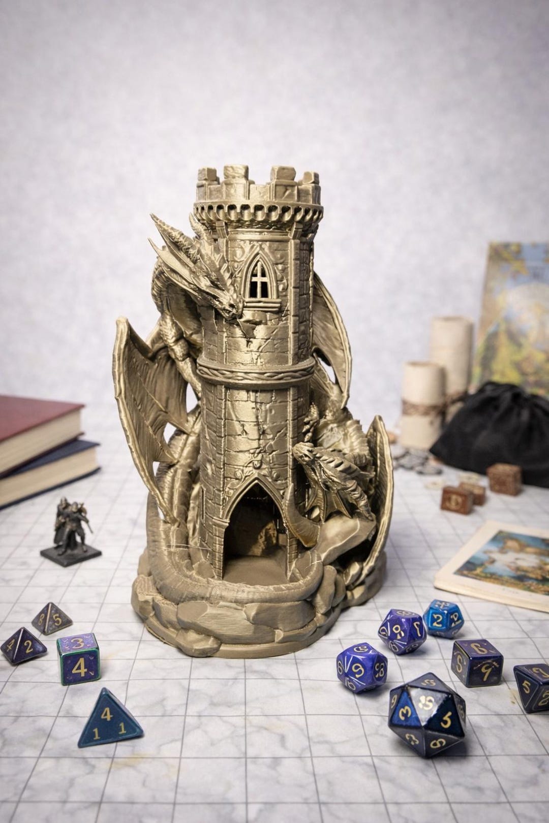 Dragon Dice Tower, DND Dice Roller Tower, Tabletop RPG Dice Tower ...
