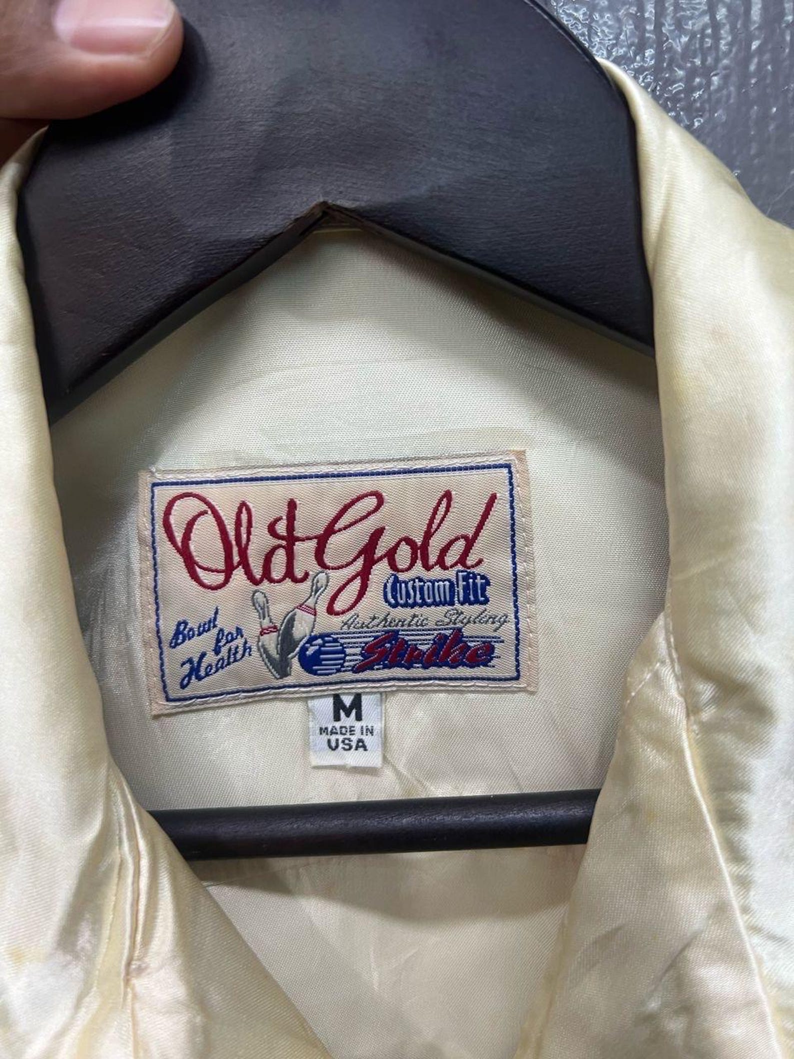 Vintage Old Gold Strike Bowling Shirt Made in USA - Etsy