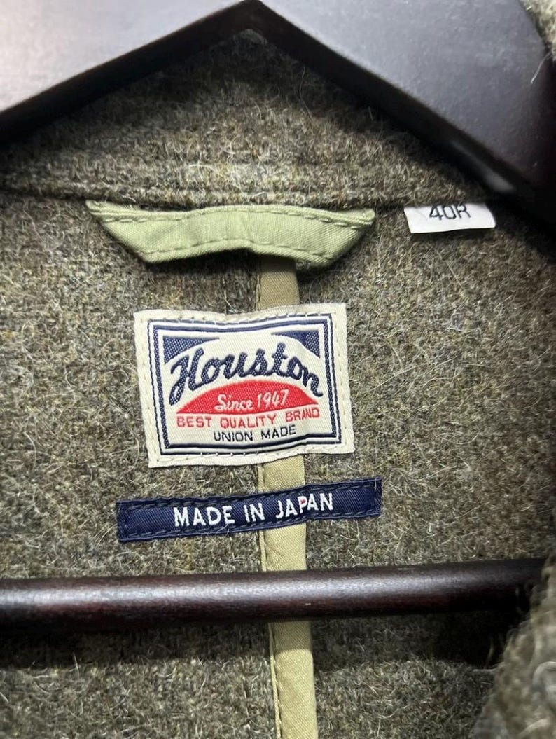 Vintage Houston Union Made Military Style Jacket in Wool - Etsy