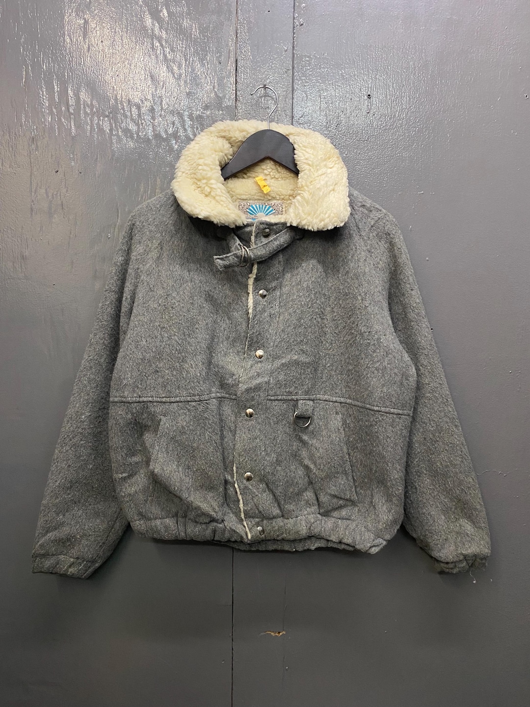 Vintage William Barry Struggle Gear Shearling Wool Jacket - Etsy