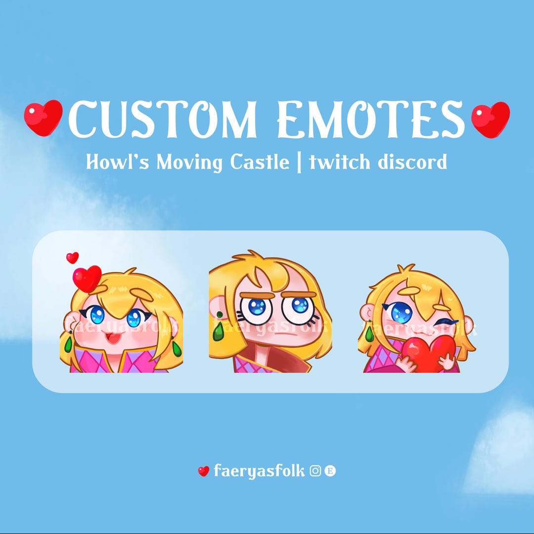 Howl’s Moving Castle | Emotes Twitch Discord | Emotes Para Streamers - Etsy