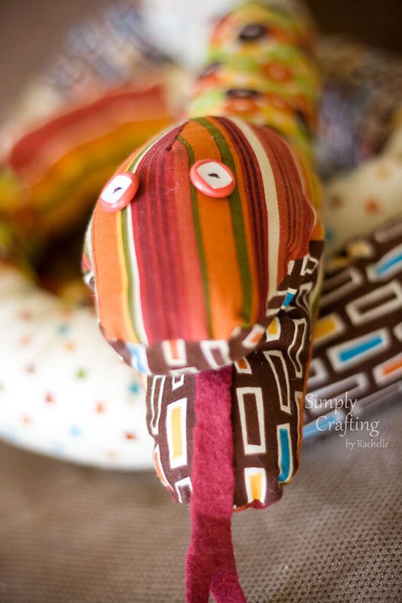 Custom Patchwork Stuffed Snake Softie | Funky Friends Factory - Etsy