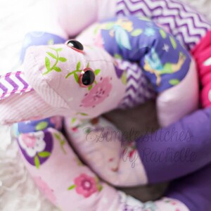 CUSTOM Slate the Scrappy Patchwork Snake Softie | Large Snake | Stuffed ...