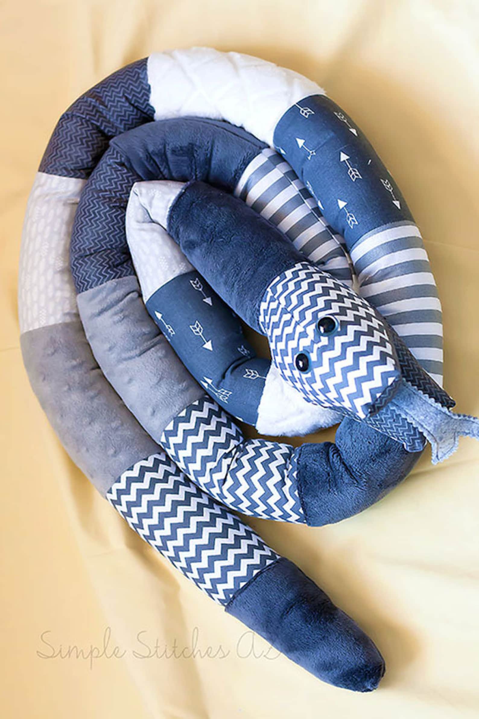 CUSTOM Slate the Scrappy Patchwork Snake Softie Large Snake | Etsy