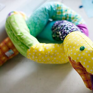 CUSTOM Slate the Scrappy Patchwork Snake Softie | Large Snake | Stuffed ...