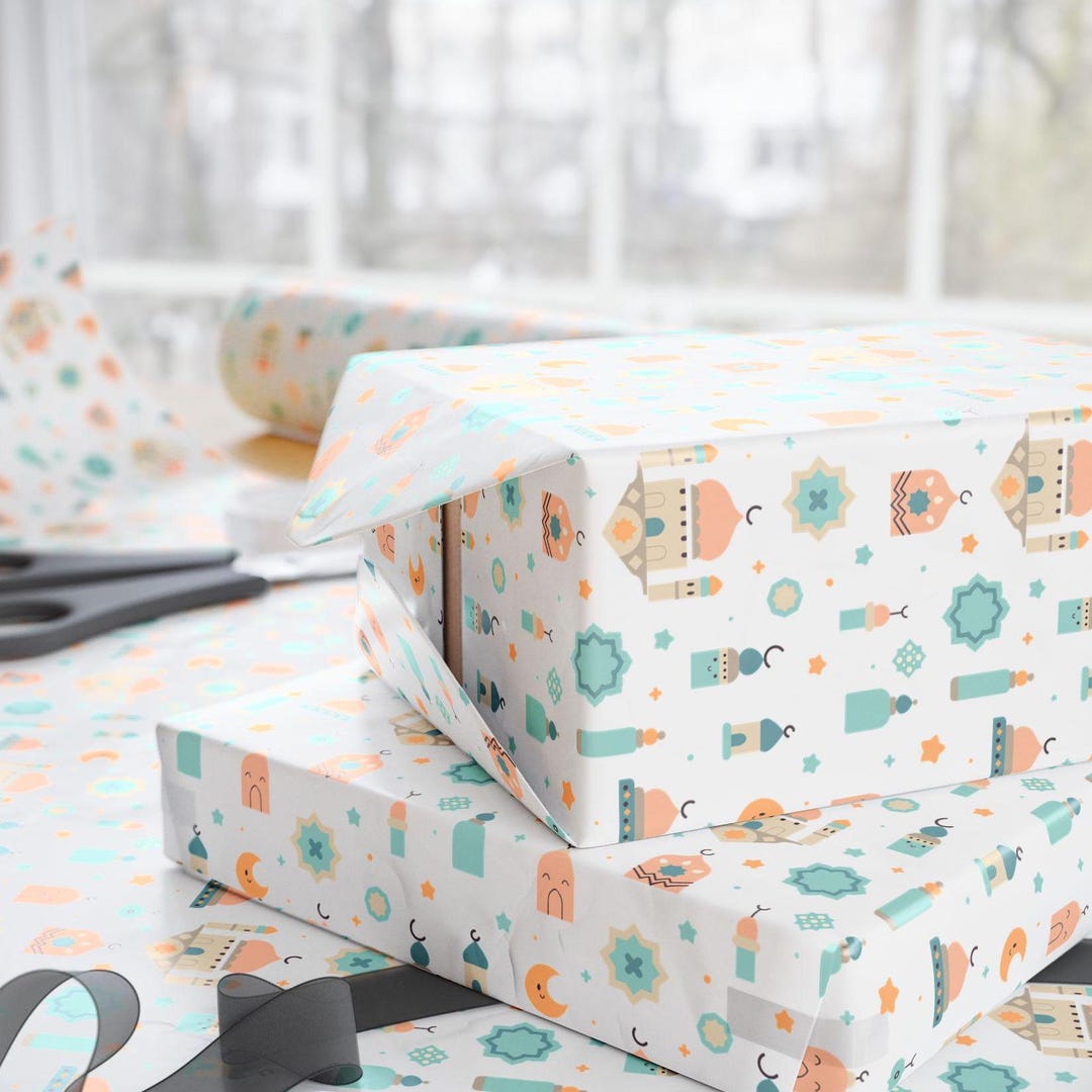 Eid Gift Wrap - Ramadan Wrapping Paper, Islamic Festive Gift Wrap ...