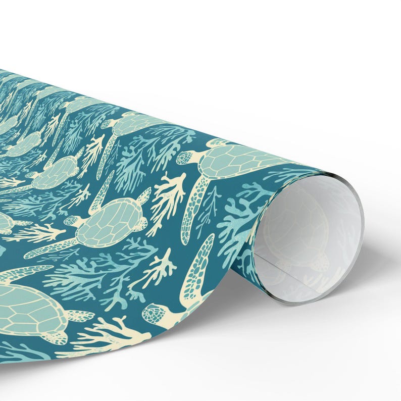 Sea Turtle Gift Wrap: Marine Coral Reef, Eco-friendly - Etsy