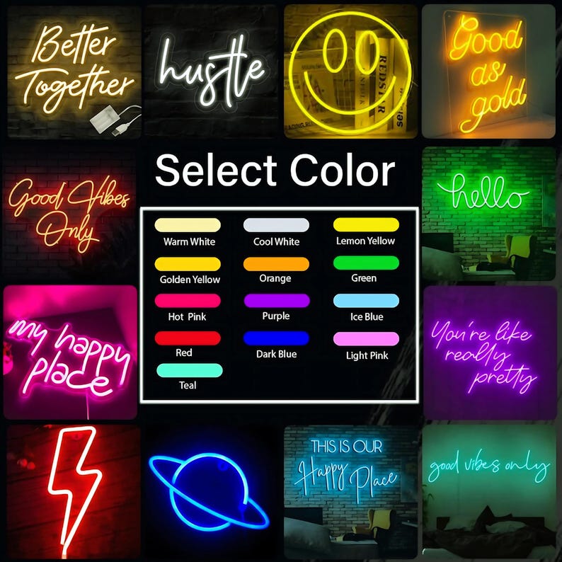 Custom Neon Decor Sign, Aesthetic Neon Sign, Aesthetic Decor Sign, Neon ...