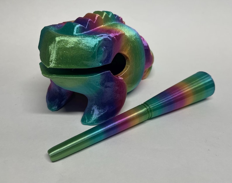 3D Printed Percussion Guiro Frog: Croaking Sound Toy With Hammer - Etsy