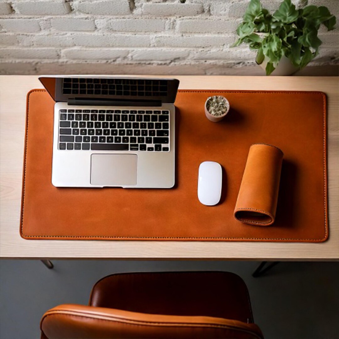 Custom Leather Desk Mat Large Leather Desk Pad Keyboard Mat Leather ...