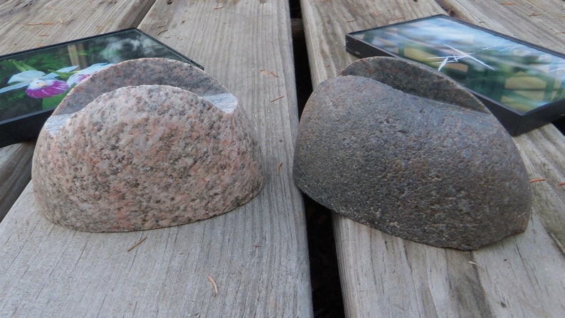 Rock Display Stand with a Framed Photo | Etsy