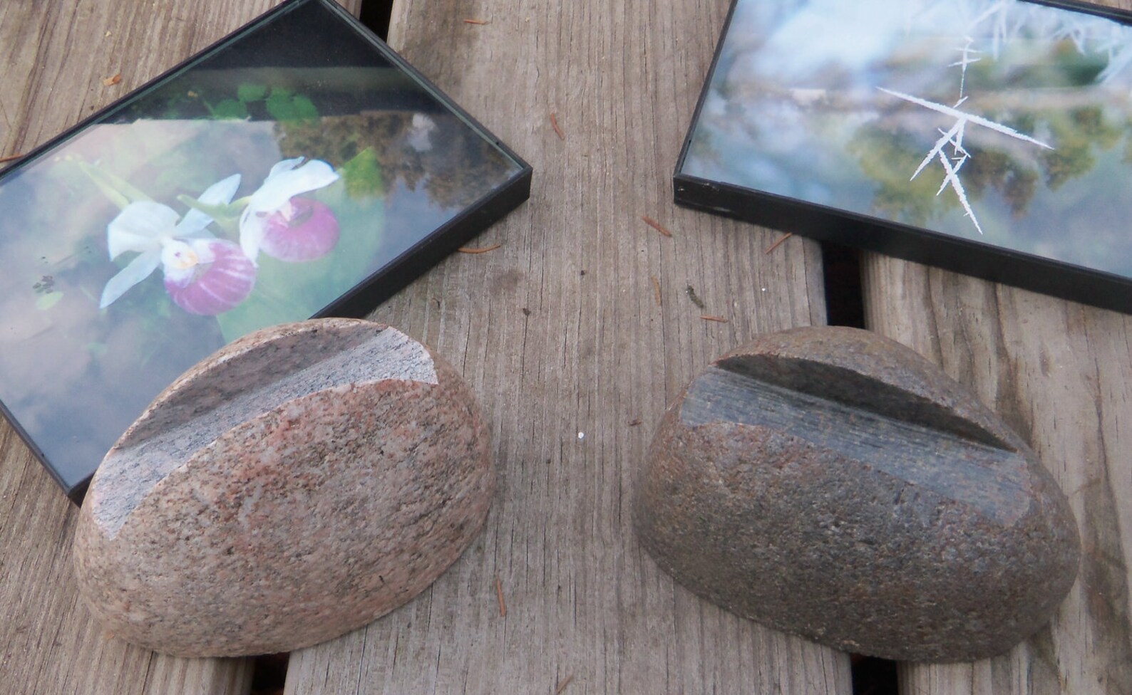 Rock Display Stand With a Framed Photo - Etsy