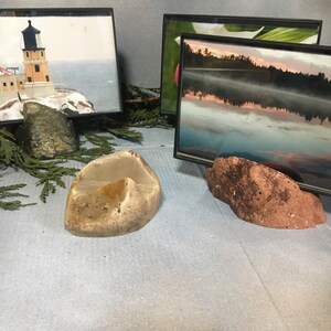 Rock Display Stand with a Framed Photo | Etsy