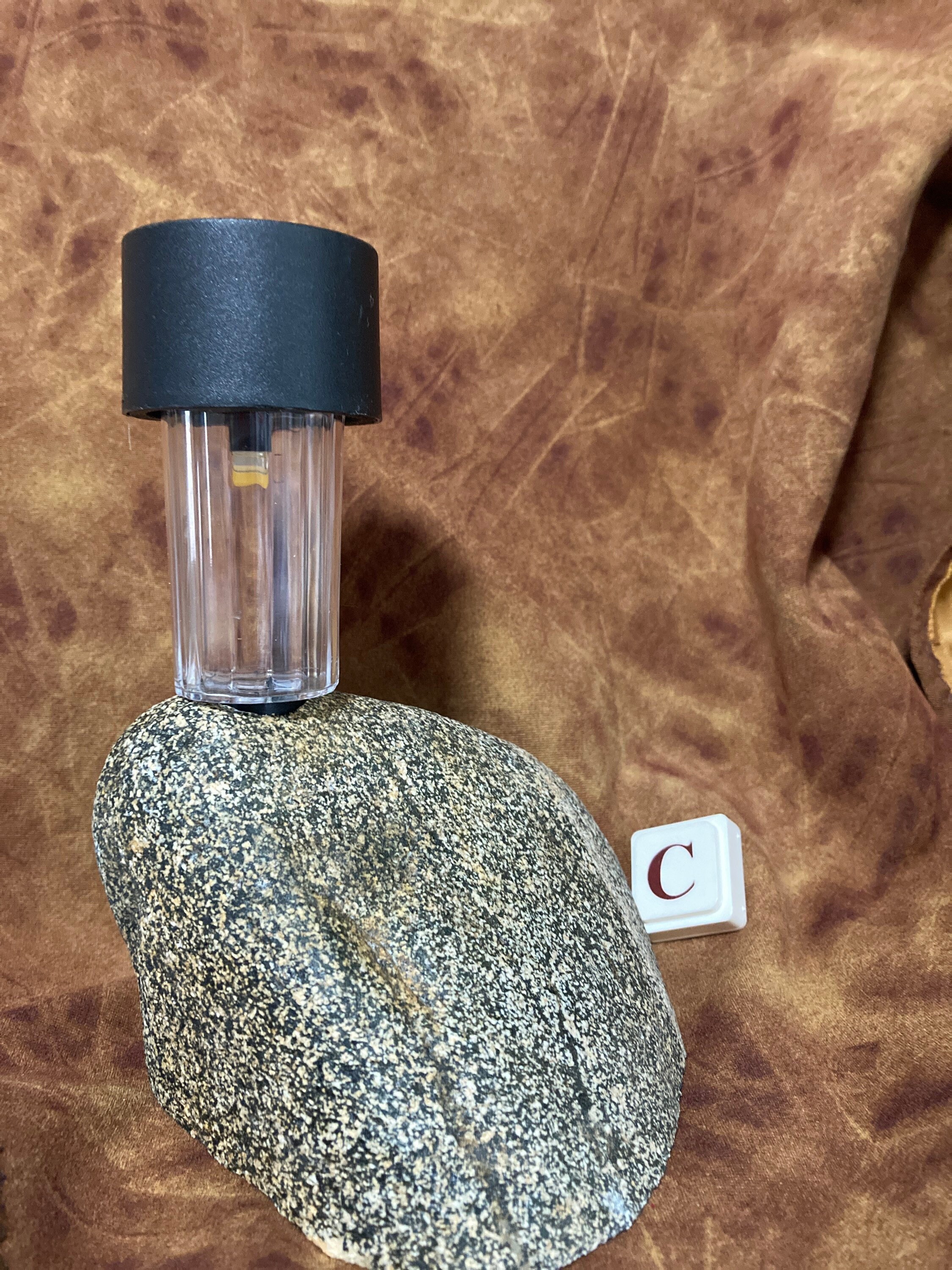 Solar Lights on a Rock Base ; Lake Superior Stones; Accent Lighting - Etsy