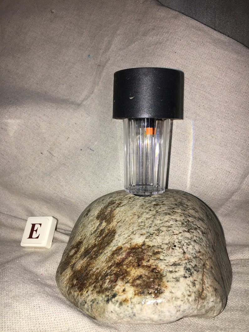 Solar Lights on a Rock Base Lake Superior Stones Accent | Etsy