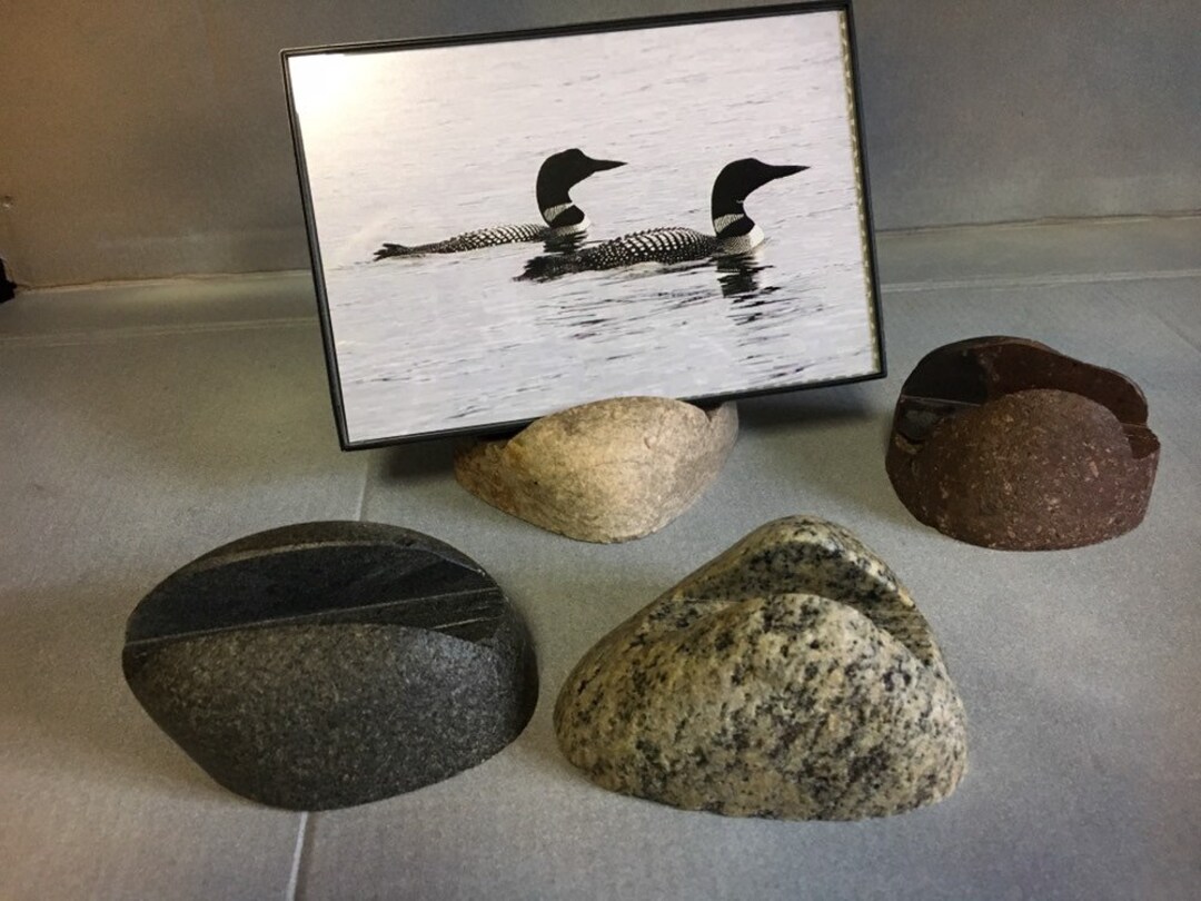 Rock Display Stand With a Framed Photo - Etsy