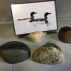 Rock Display Stand With a Framed Photo - Etsy