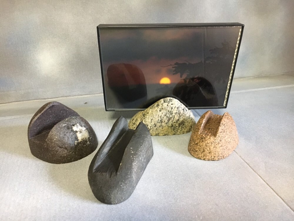 Rock Display Stand With a Framed Photo - Etsy