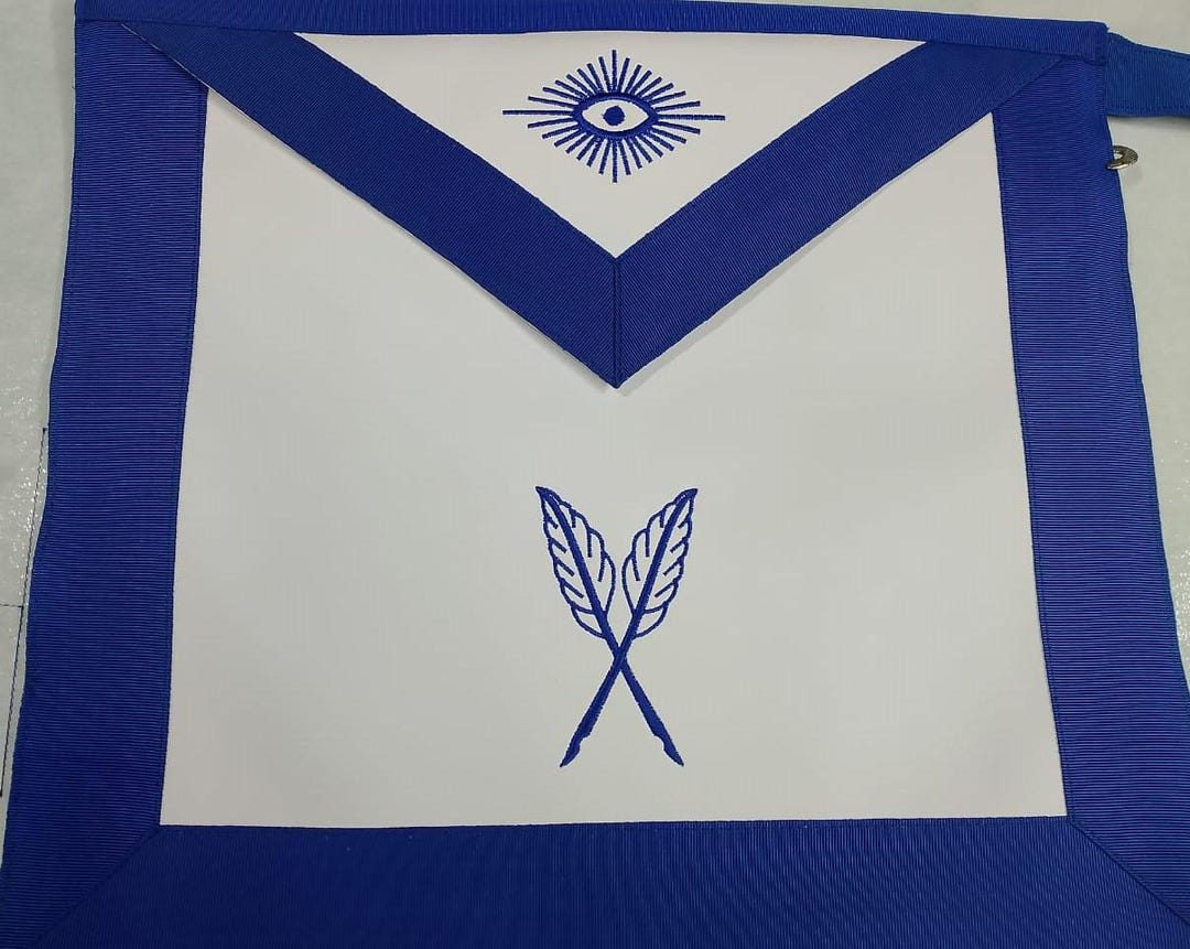 Masonic Secretary Blue Lodge Apron MACHINE EMBROIDERY - Etsy
