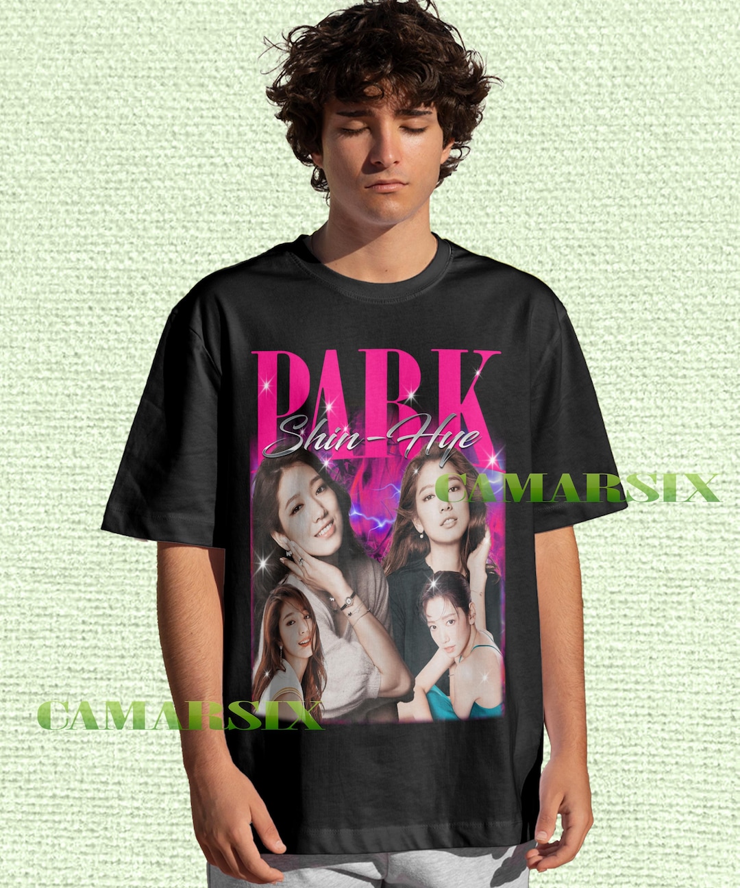 Vintage Park Shin Hye Korean Actress Shirt, K-drama Star Park Shin Hye ...