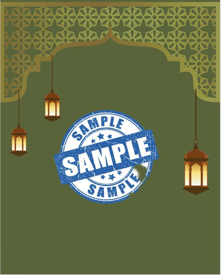 5 Digital Template Hari Raya Card, Kad Hari Raya, Kad Hari Raya Family ...