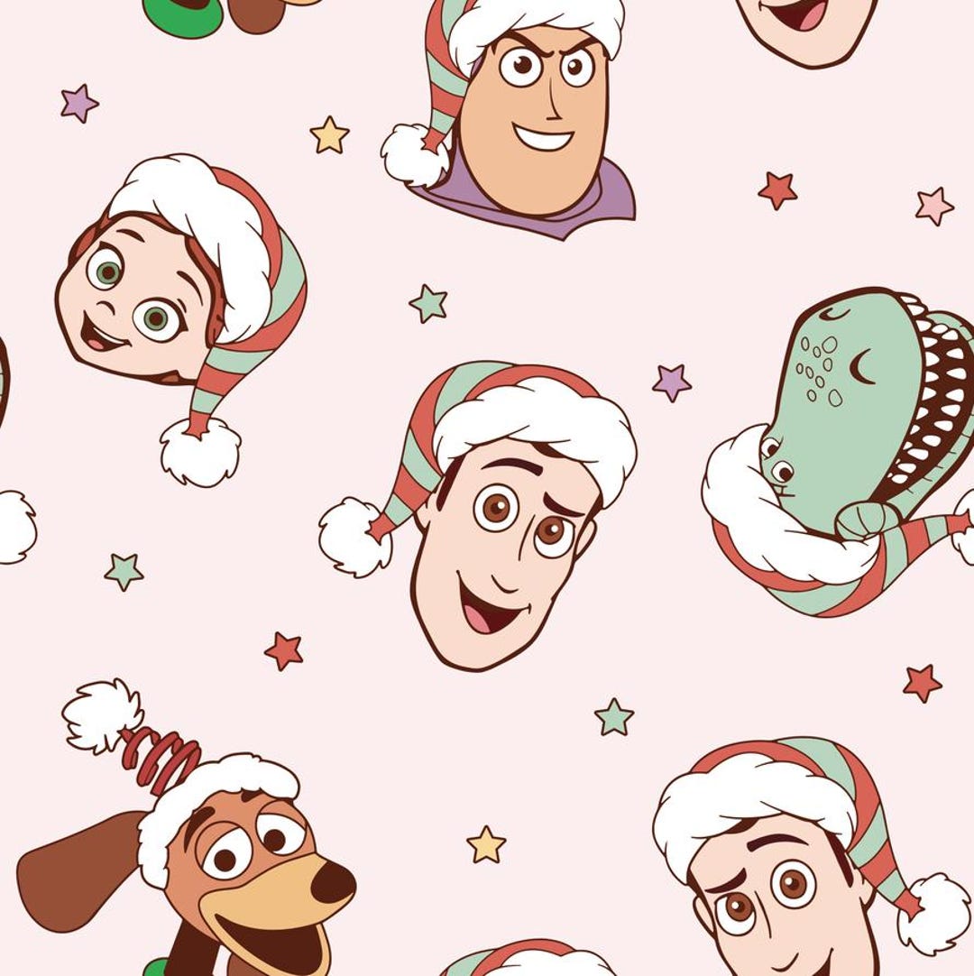 Toy Story Christmas Fabric Pixar Fabric Buzz Lightyear Fabric Cartoon ...