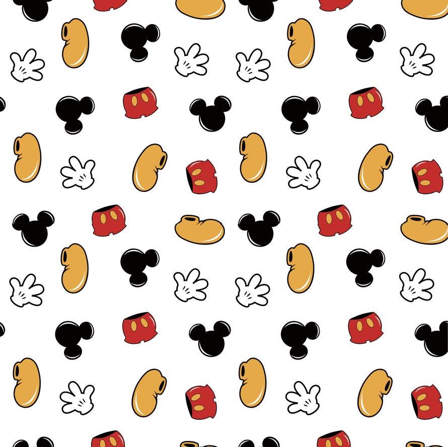 Magical Mouse Fabric Retro Mickey Mouse Fabric Magic Kingdom Fabric ...