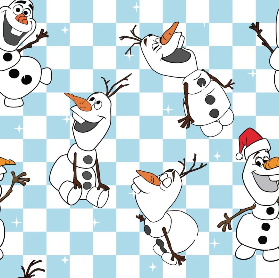 Disney Frozen Fabric Olaf Fabric Christmas Snowman Fabric Cartoon Anime ...