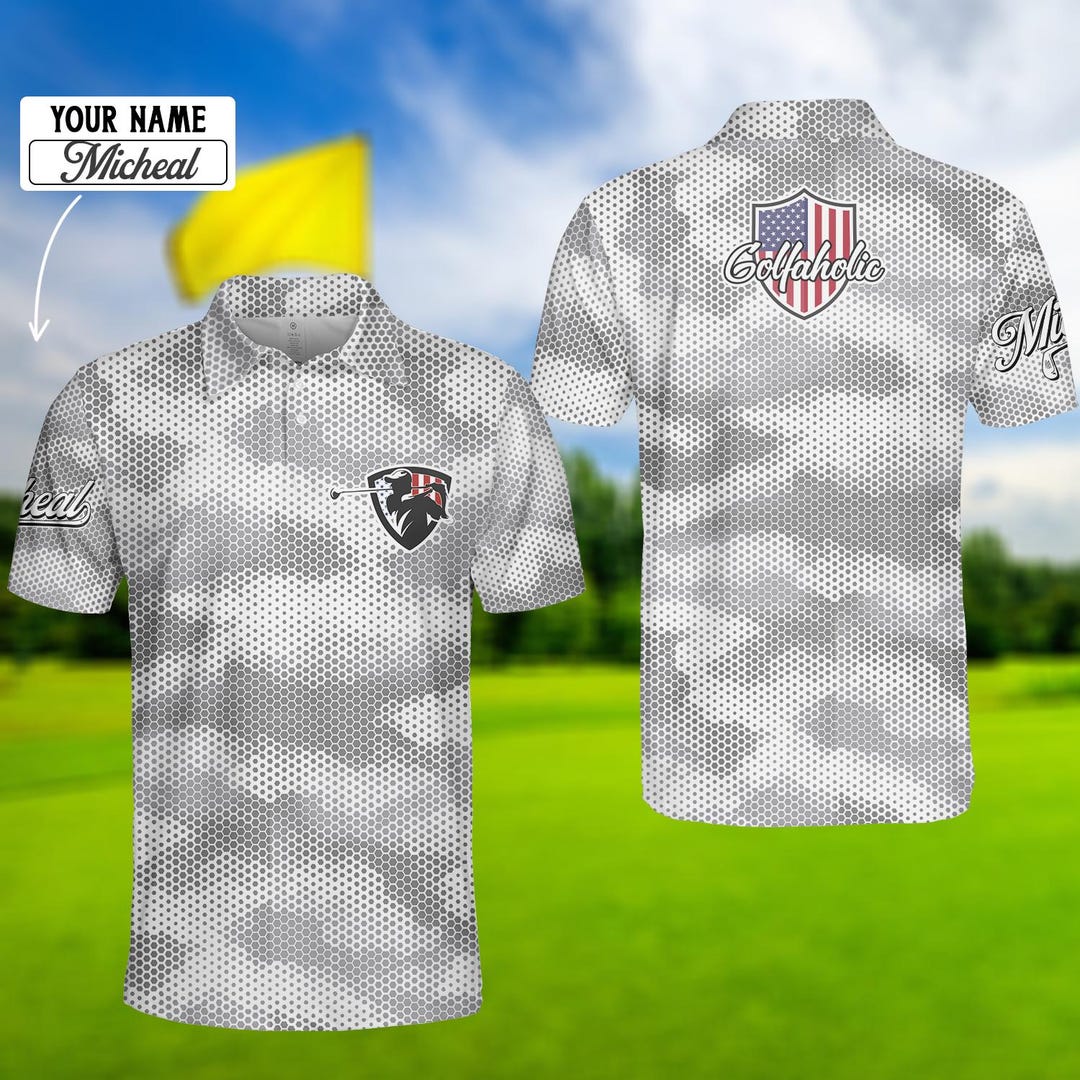 Custom Golf Polo Shirt: Personalized All-over Print Pique Knit - Etsy