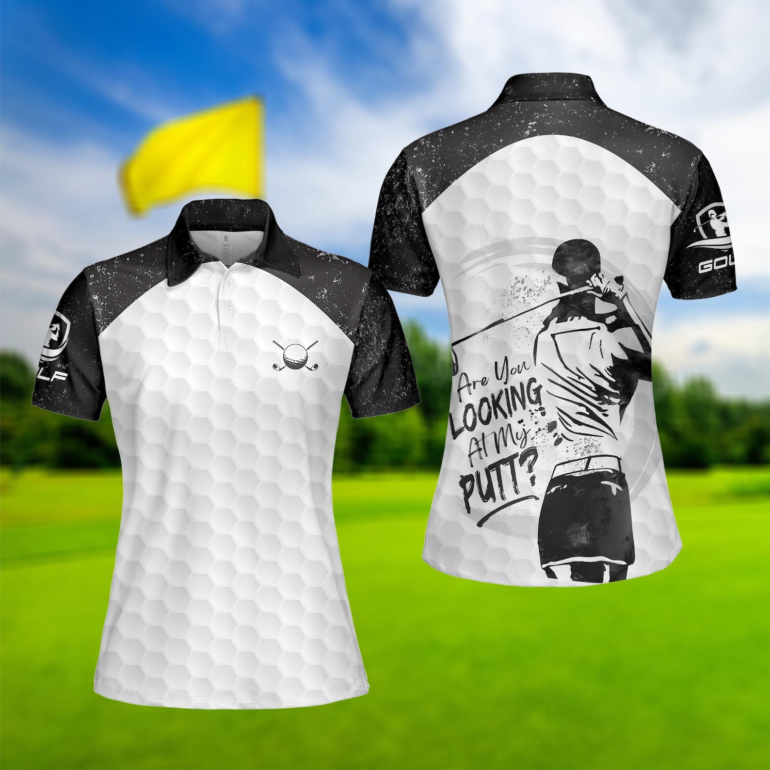 Funny Golf Polo Shirt: Sarcastic Golf Pattern, Men & Women - Etsy