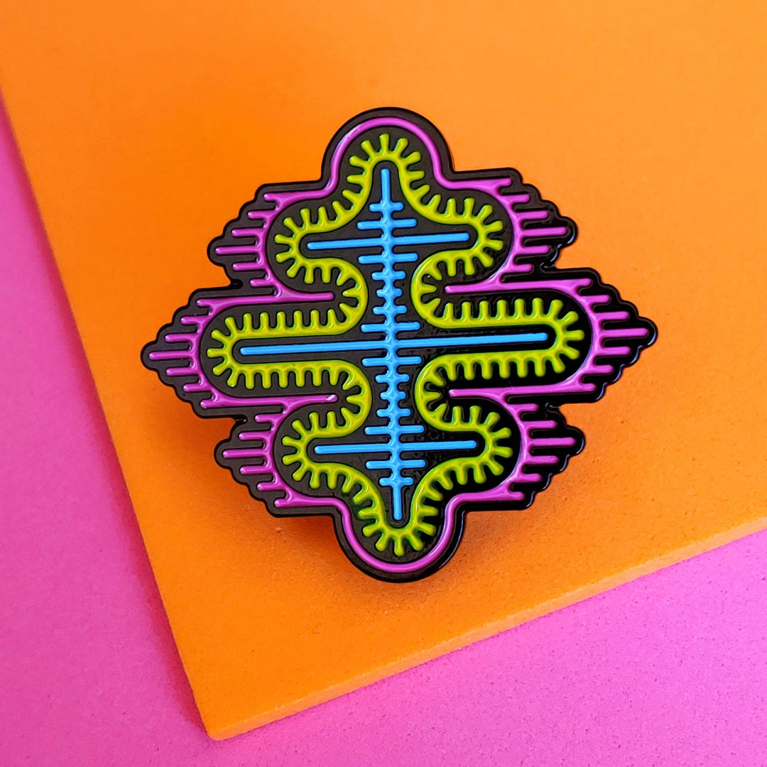 Big Wiggle Enamel Pin - Etsy