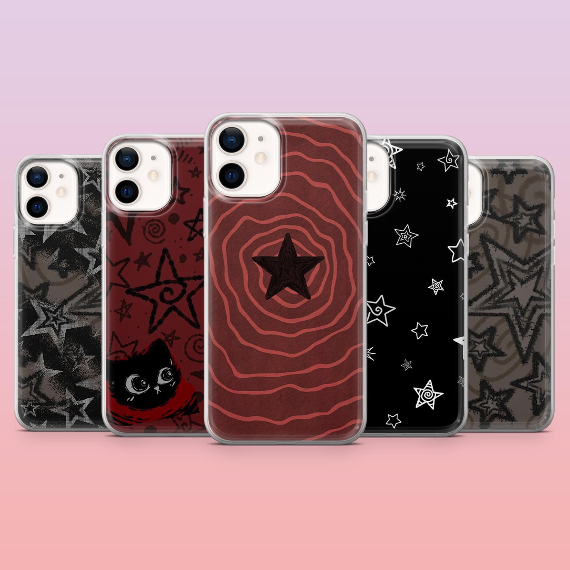 Grunge Star Phone Case Gothic Emo Aesthetic Cover for iPhone 16 Pro, 15 ...