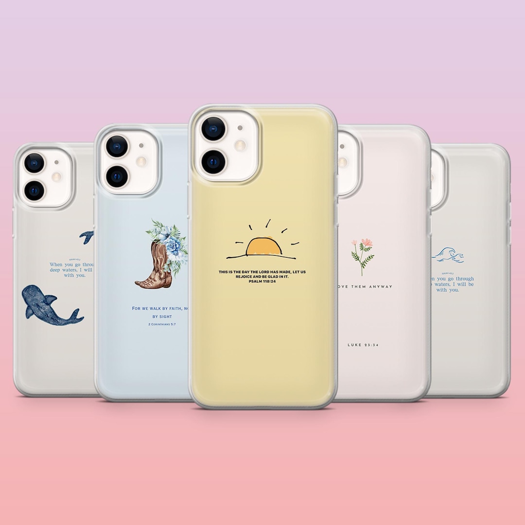 Christian Phone Case Minimalist Bible Verse Cover for iPhone 16 Pro, 15 ...