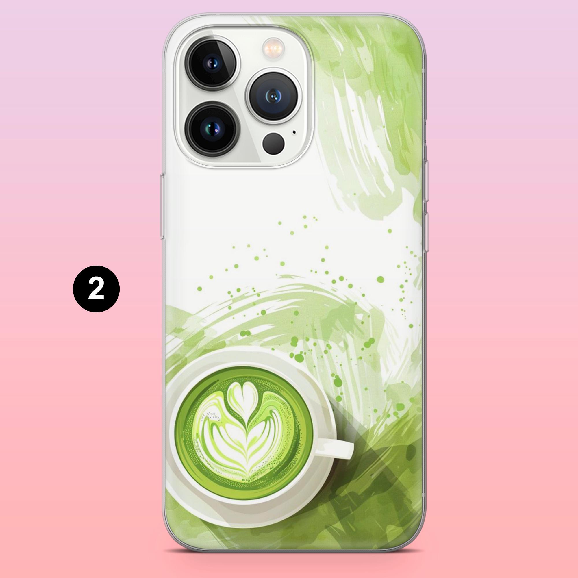 Matcha Phone Case Green Tea Aesthetic Green Cover for iPhone 16 Pro, 15 ...