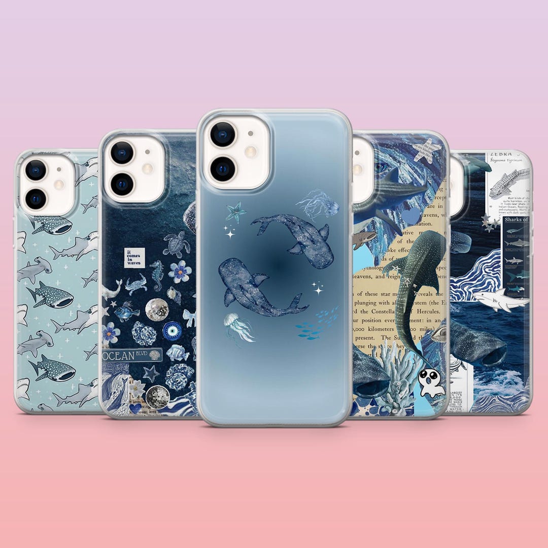 Whale Shark Phone Case Ocean Marine Life Cover for iPhone 16 Pro, 15 ...