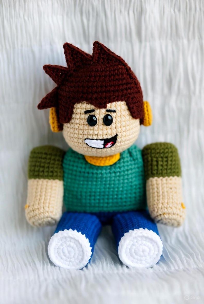 Crochet Roblox Boy Pattern PDF, Amigurumi Roblox Character, Digital ...