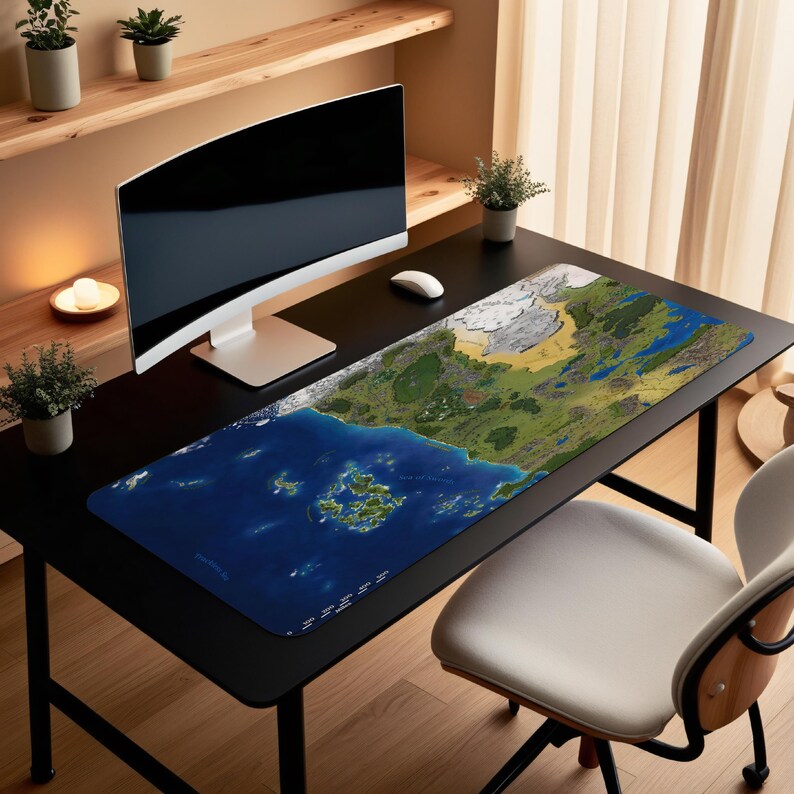 Faerun Map Mouse Pad: Dungeons and Dragons Gaming Desk Mat - Etsy