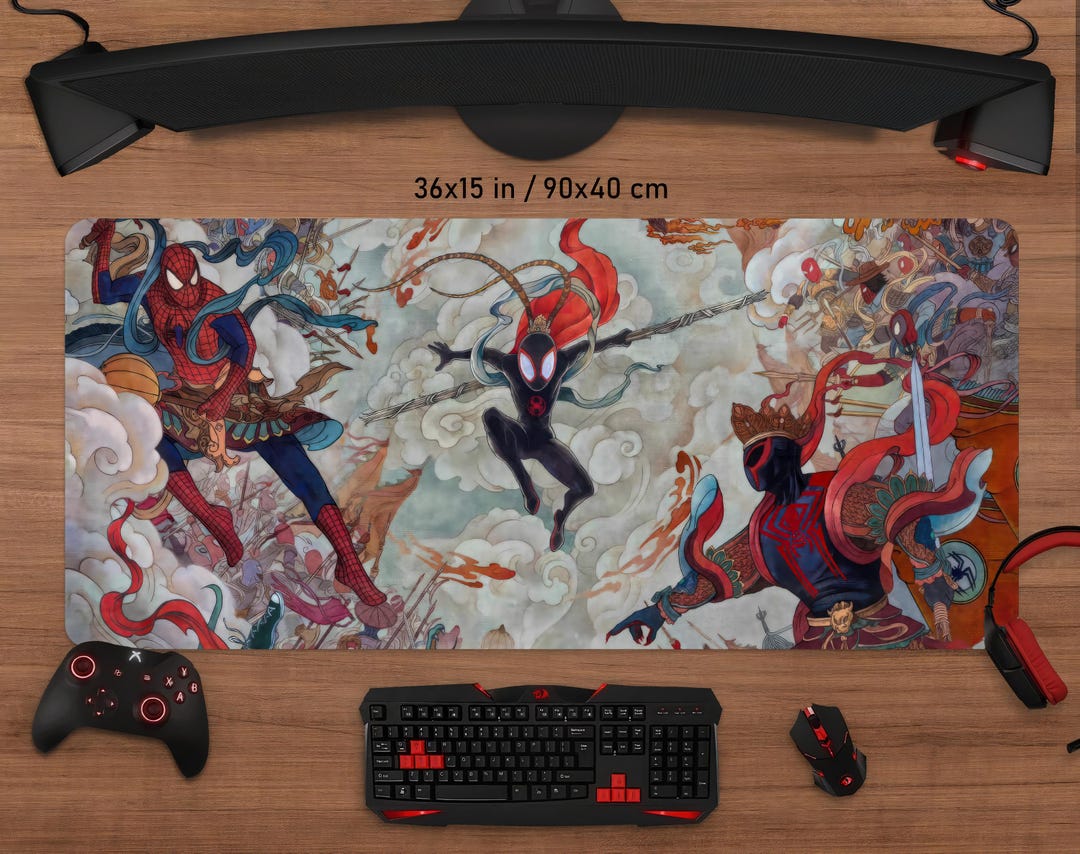 Spider-man Desk Mat: Across the Spider-verse, Personalized Gaming Mouse ...