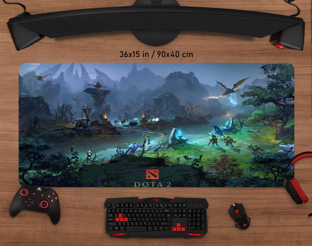 Dota 2 Desk Mat • Personalized Printing • Gaming Desk Mat • Customized ...
