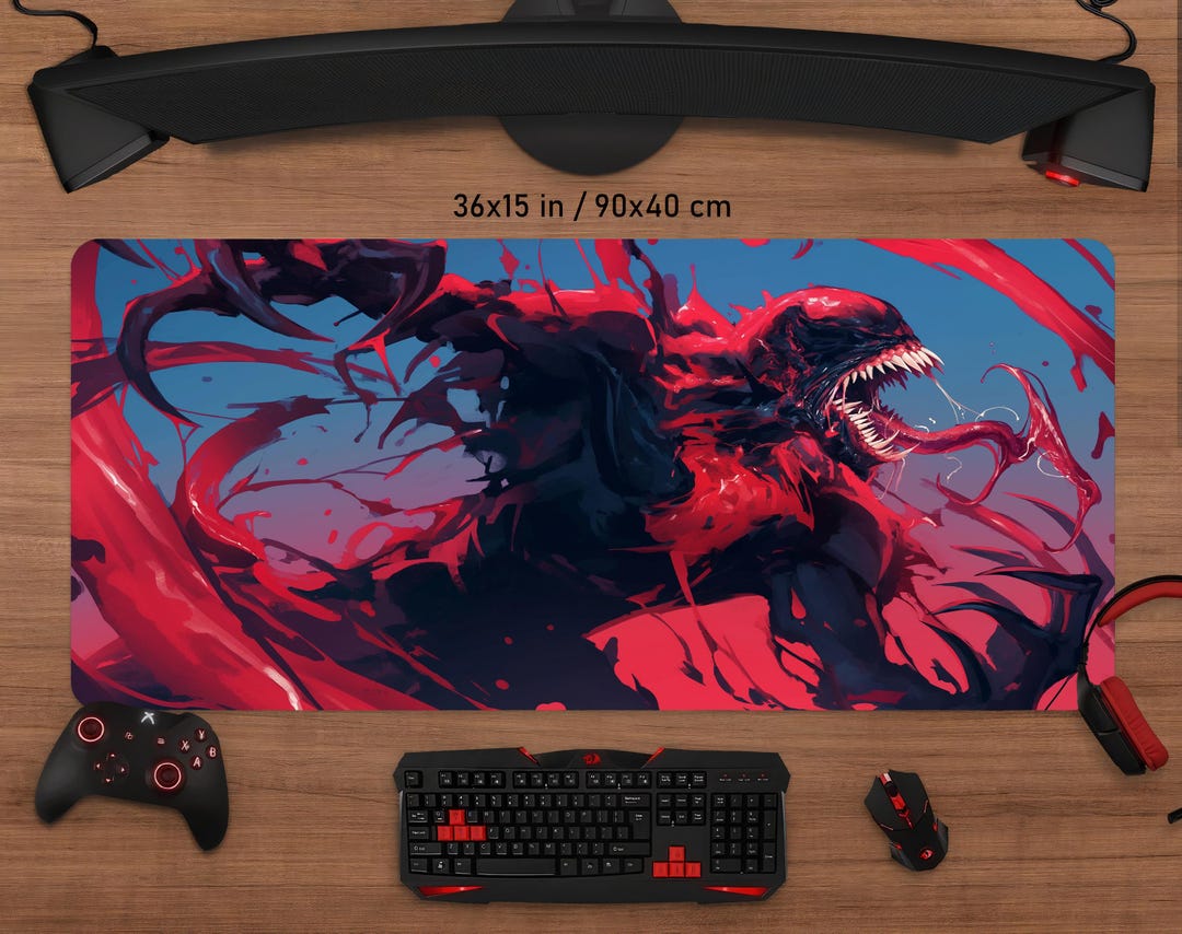 Venom Gaming Desk Mat • Personalized Printing, Vivid Colors - Etsy