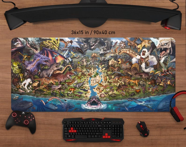 Ark Survival Evolved Mouse Pad: Vivid Print Gaming Desk Mat - Etsy