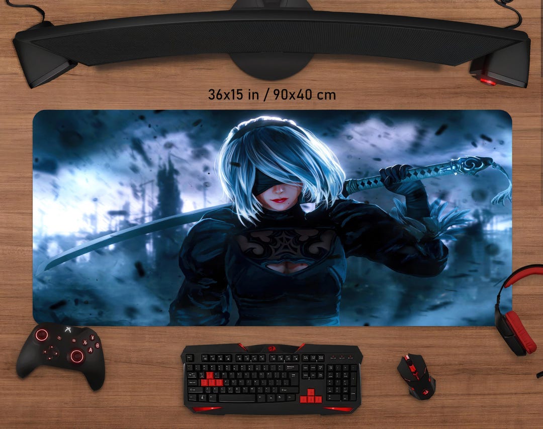 Nier Automata Gaming Mouse Pad: Vibrant Anime Desk Mat - Etsy
