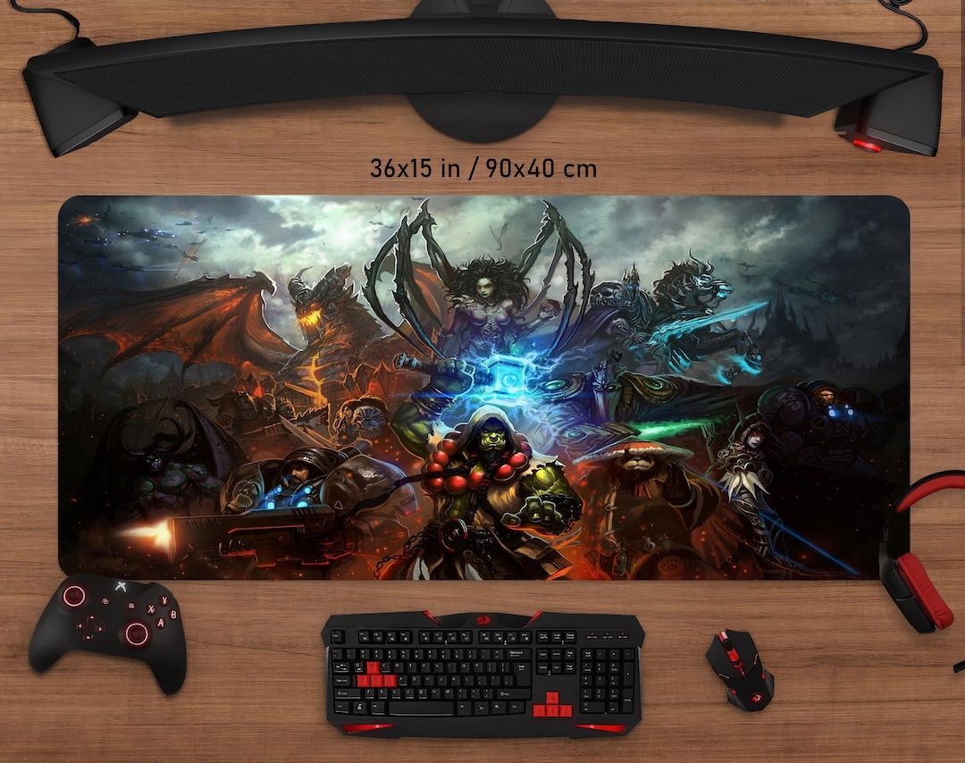 World of Warcraft Desk Mat | Azeroth Fantasy Gaming Mouse Pad | MMO ...