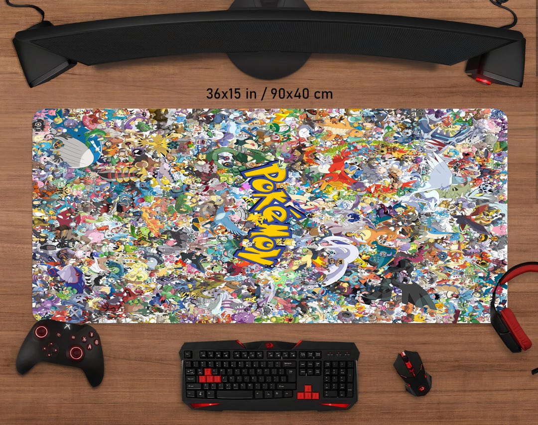 Pokemon All Characters Mouse Pad • Personalized Printing • Gaming Mouse ...