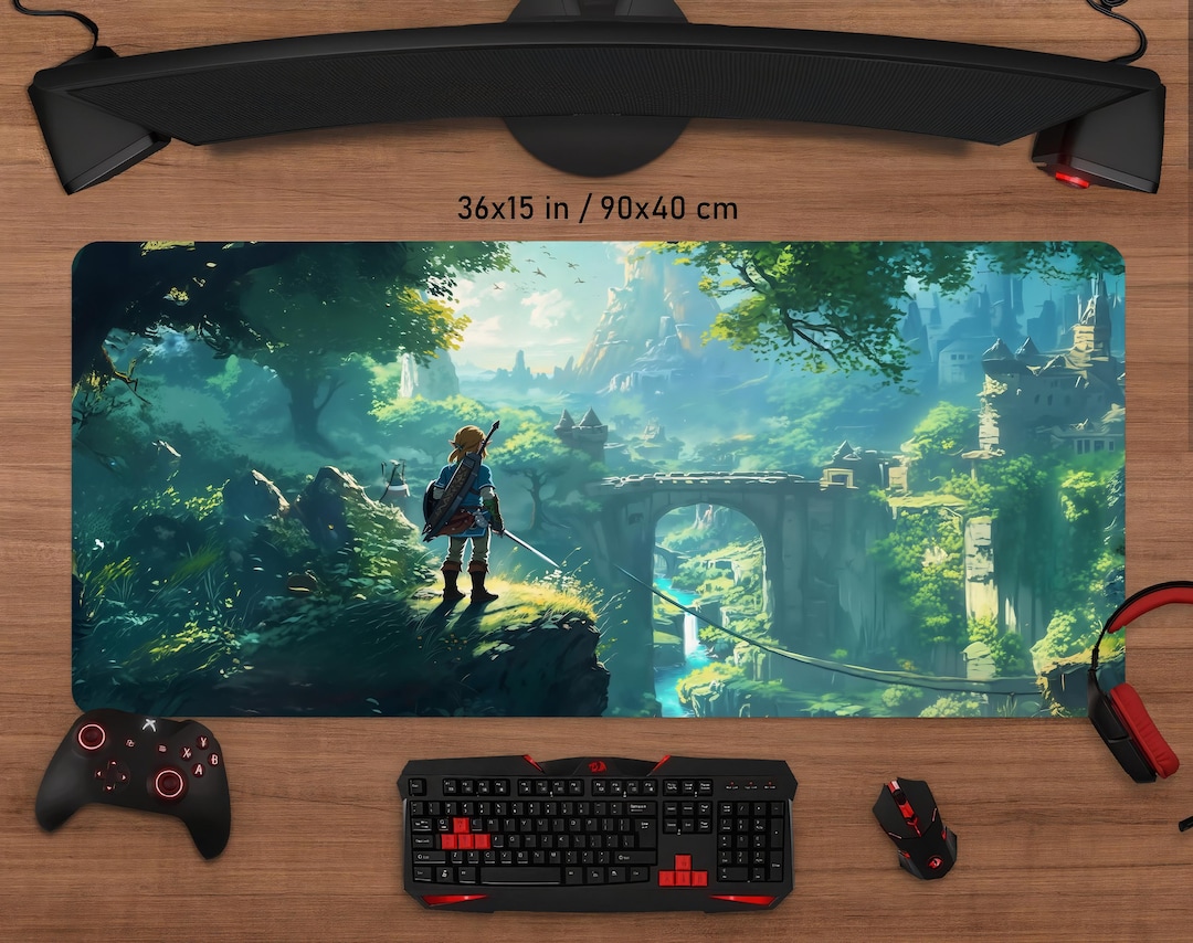 Legend of Zelda Mouse Pad: Vivid Gaming Desk Mat - Etsy