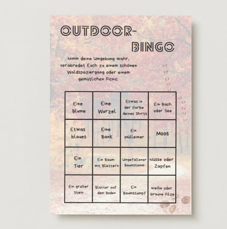 Outdoor Bingo, Romance, Games, Entertainment, Template, Canva, Template ...