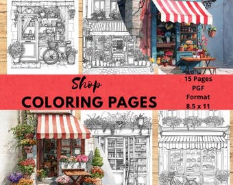 15 Store Coloring Pages — Coloring Book for Adults and Children ...