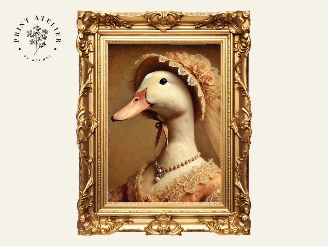 Victorian Duck Portrait – Printable Wall Art – Antique Bird Print ...